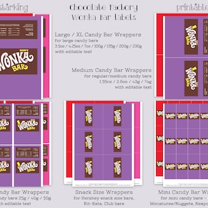 Wonka Bar Wrappers Wonka Bar Candy Bar Wrapper Template Willy Wonka ...