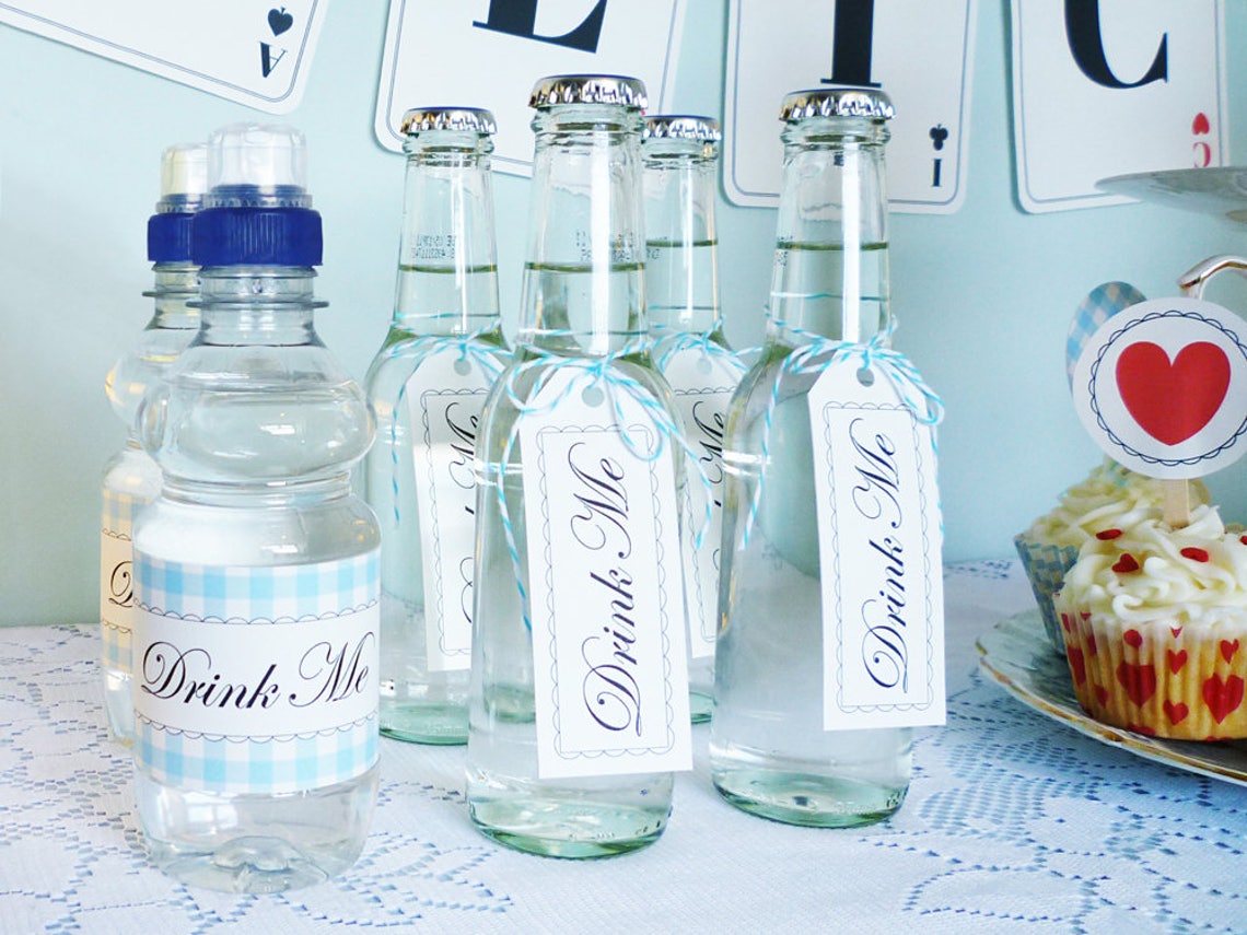 Drink Me Tags Drink Me Printable Bottle Labels Alice in - Etsy