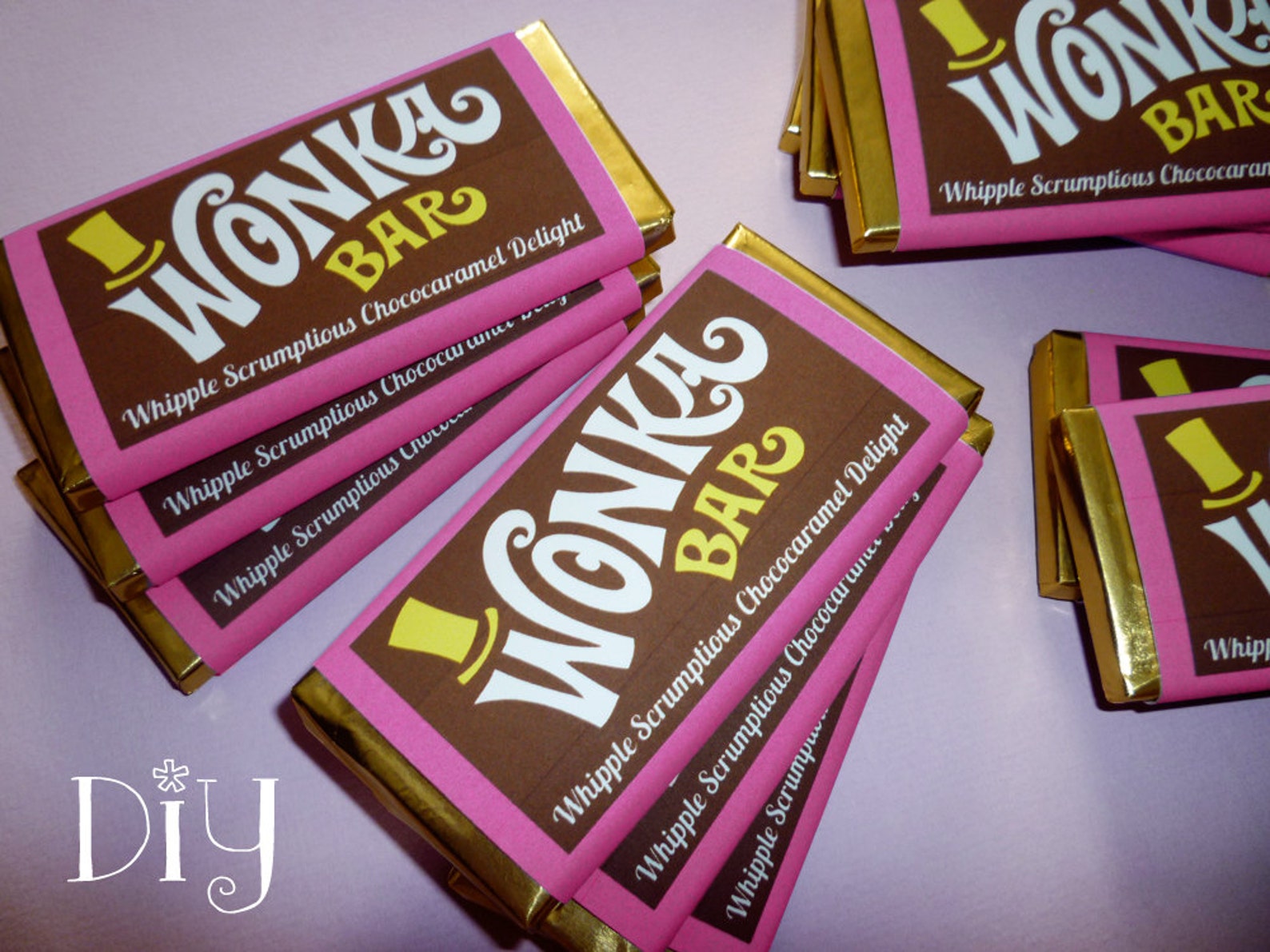 Wonka Bar Wrapper Template Wonka Bar Favor Willy Wonka Birthday Party ...