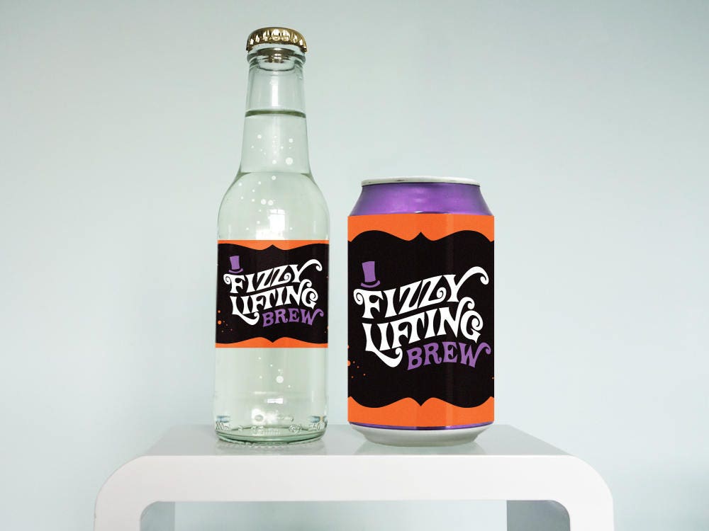 Halloween party printables Halloween Wonka Fizzy Lifting drink | Etsy
