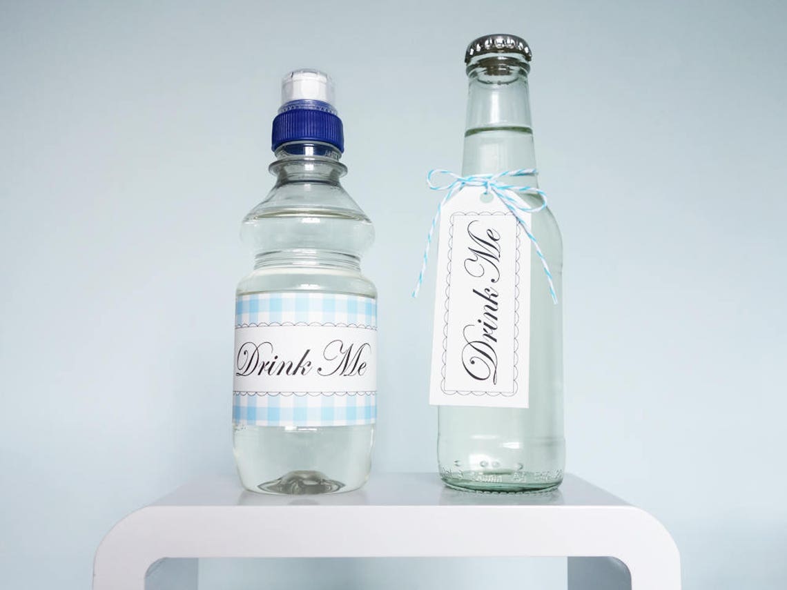 Drink Me Tags Drink Me Printable Bottle Labels Alice in Wonderland ...