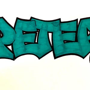 Hand Drawn Graffiti Style Names for Hanging, Lockers and Name Tags - Etsy