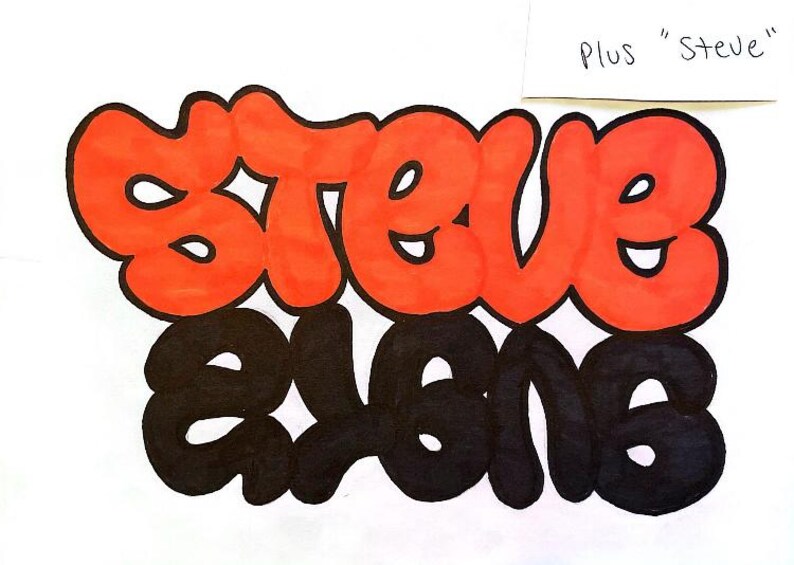 Hand Drawn Graffiti Style Names for Hanging, Lockers and Name Tags - Etsy