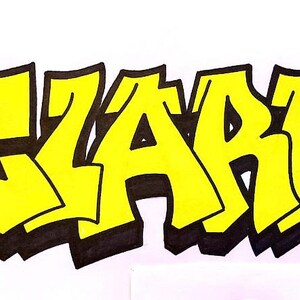 Hand Drawn Graffiti Style Names for Hanging, Lockers and Name Tags - Etsy