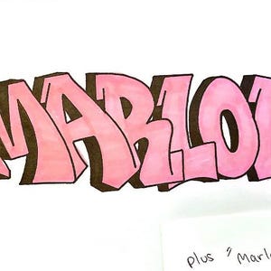 Hand Drawn Graffiti Style Names for Hanging, Lockers and Name Tags - Etsy