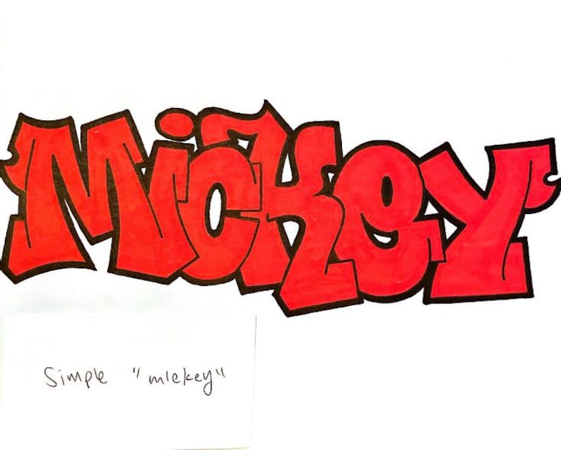 Hand Drawn Graffiti Style Names for Hanging, Lockers and Name Tags - Etsy