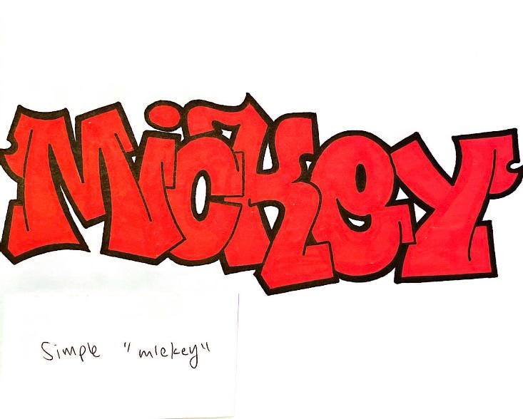 Hand Drawn Graffiti Style Names for Hanging, Lockers and Name Tags - Etsy