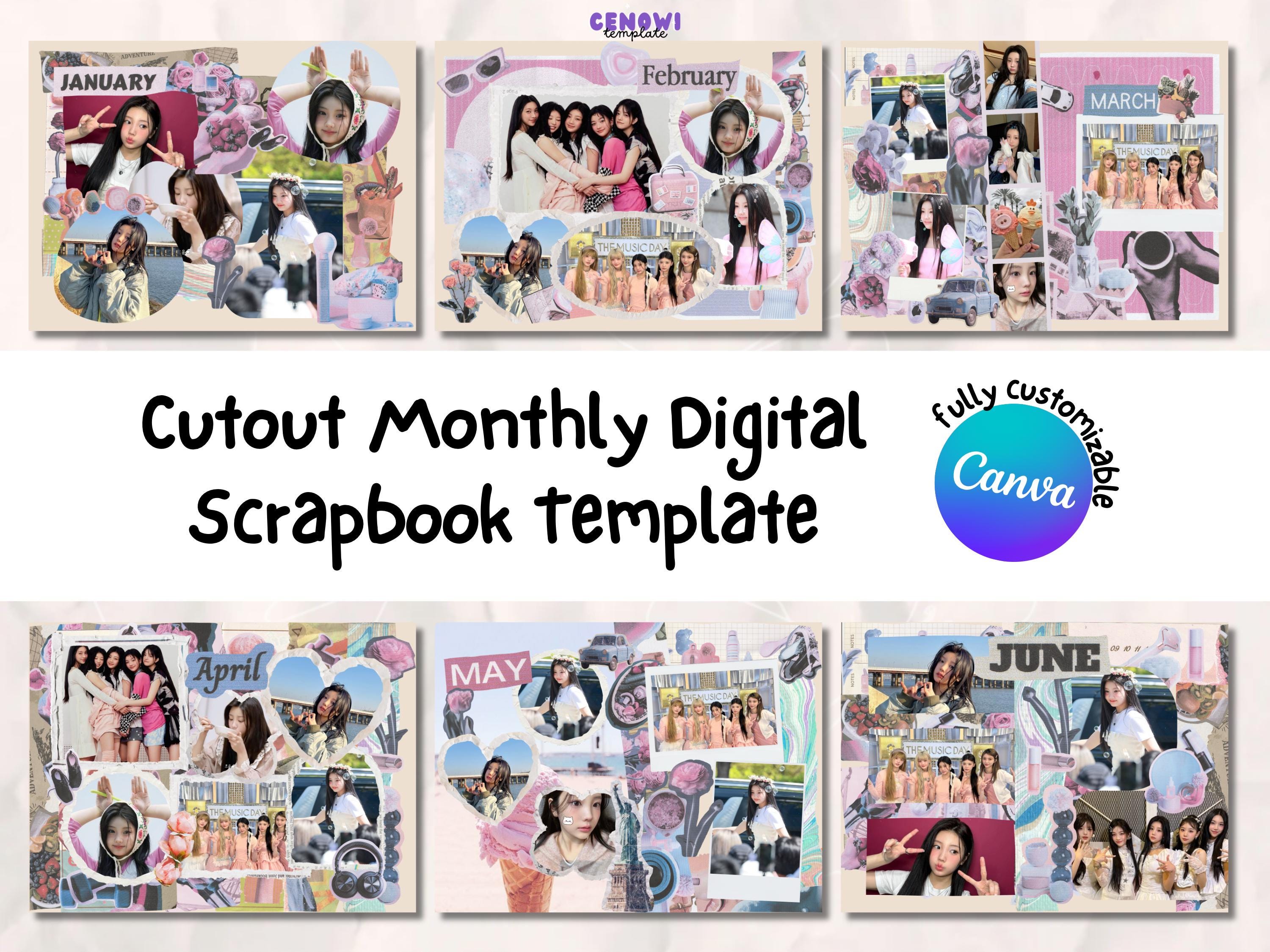 12 Months Dump Digital Scrapbook | Photo Collages Template | Canva ...