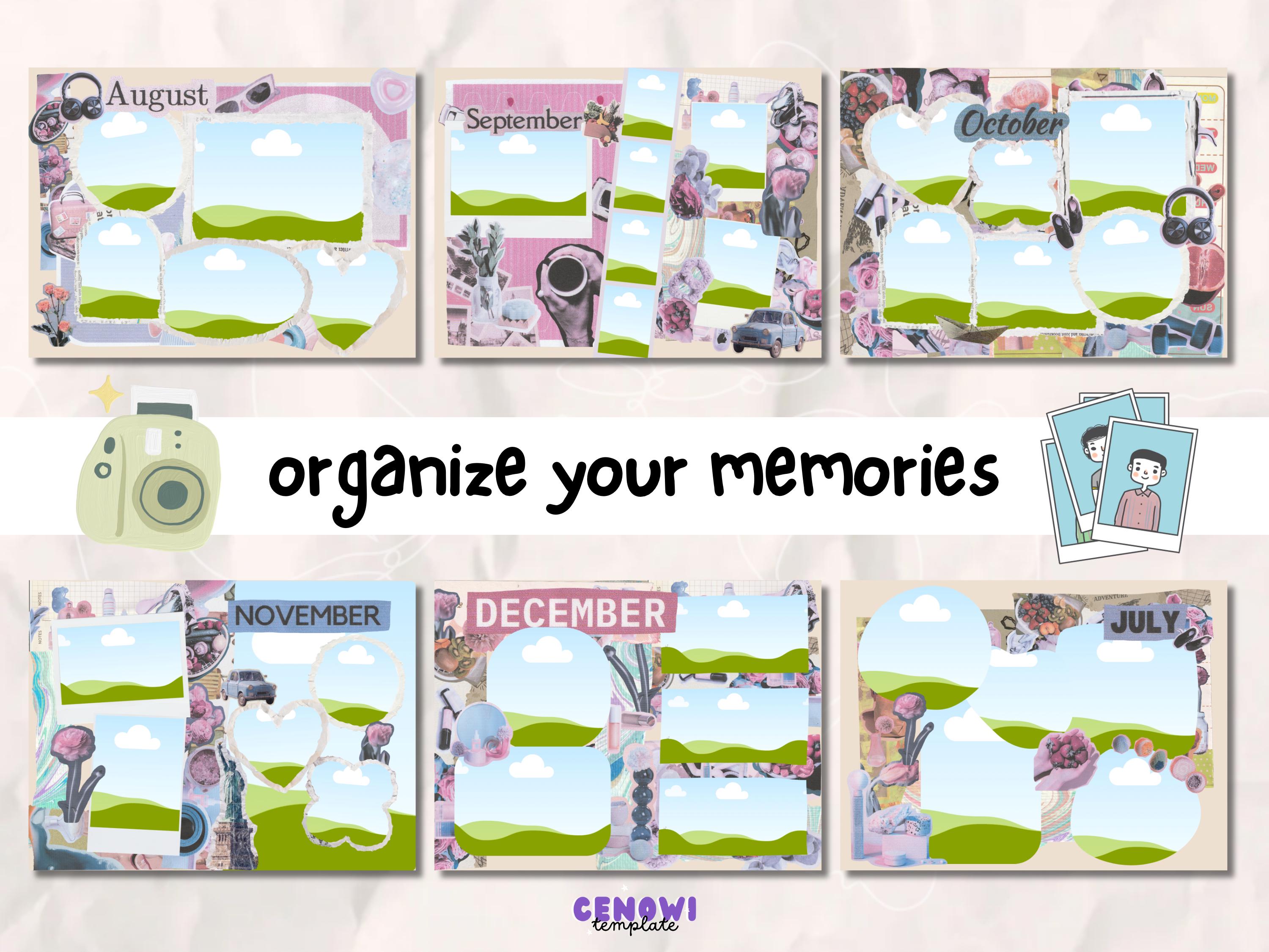 12 Months Dump Digital Scrapbook | Photo Collages Template | Canva ...