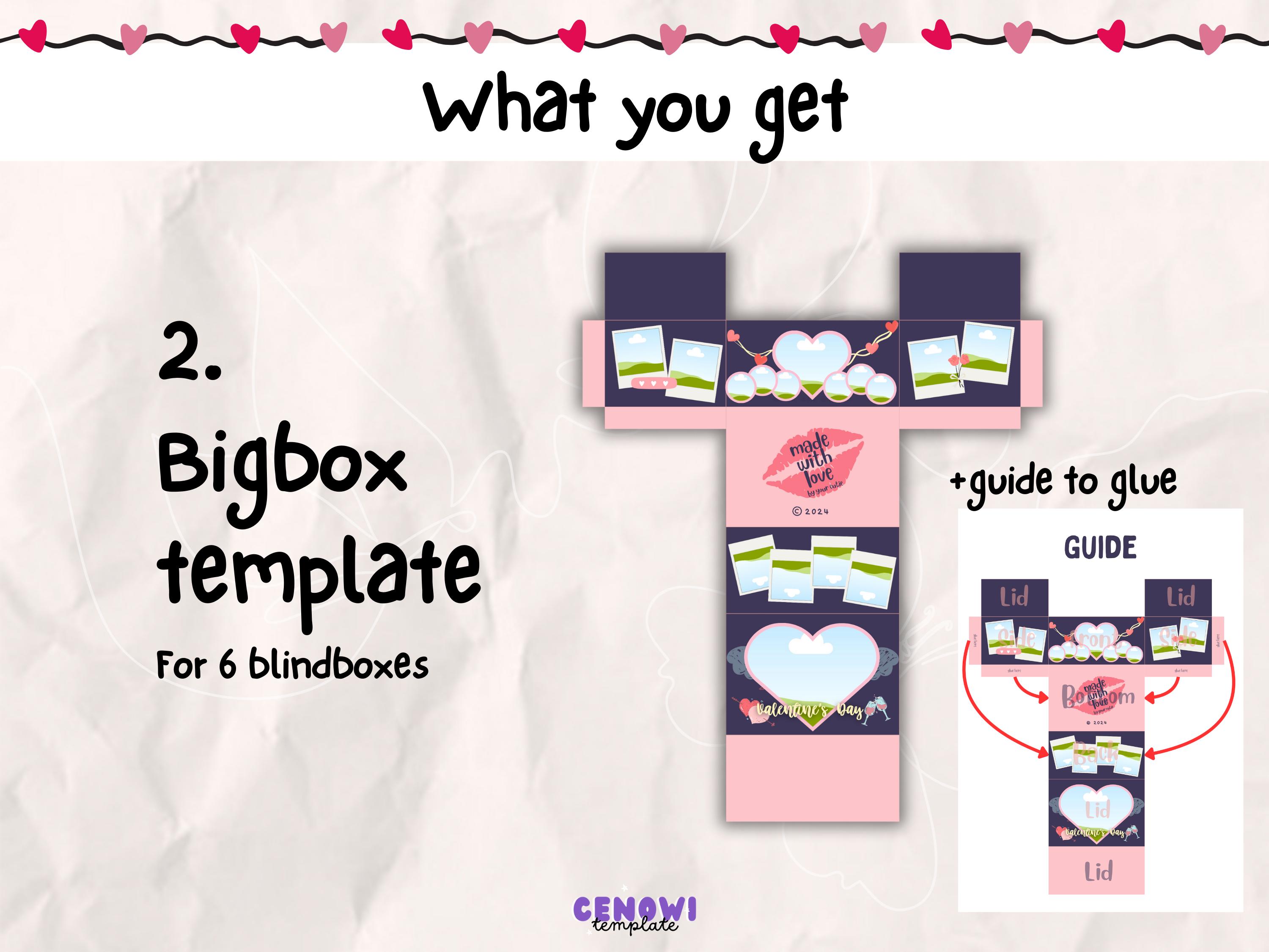Blindbox Valentine Template - Etsy
