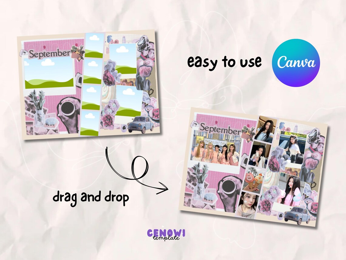 12 Months Dump Digital Scrapbook | Photo Collages Template | Canva ...