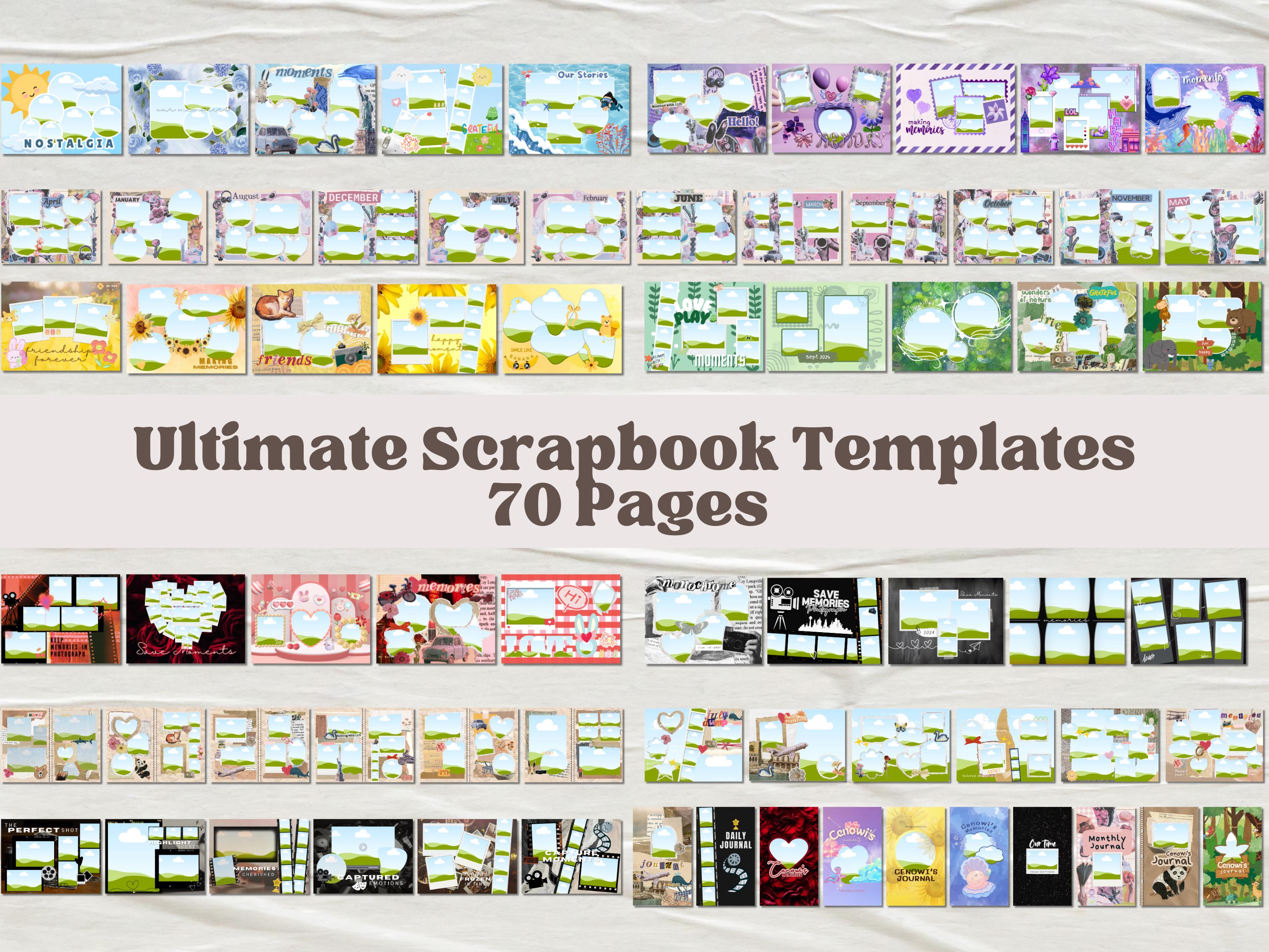 70 Pages Ultimate Digital Scrapbook Bumdle Canva Templates - Etsy