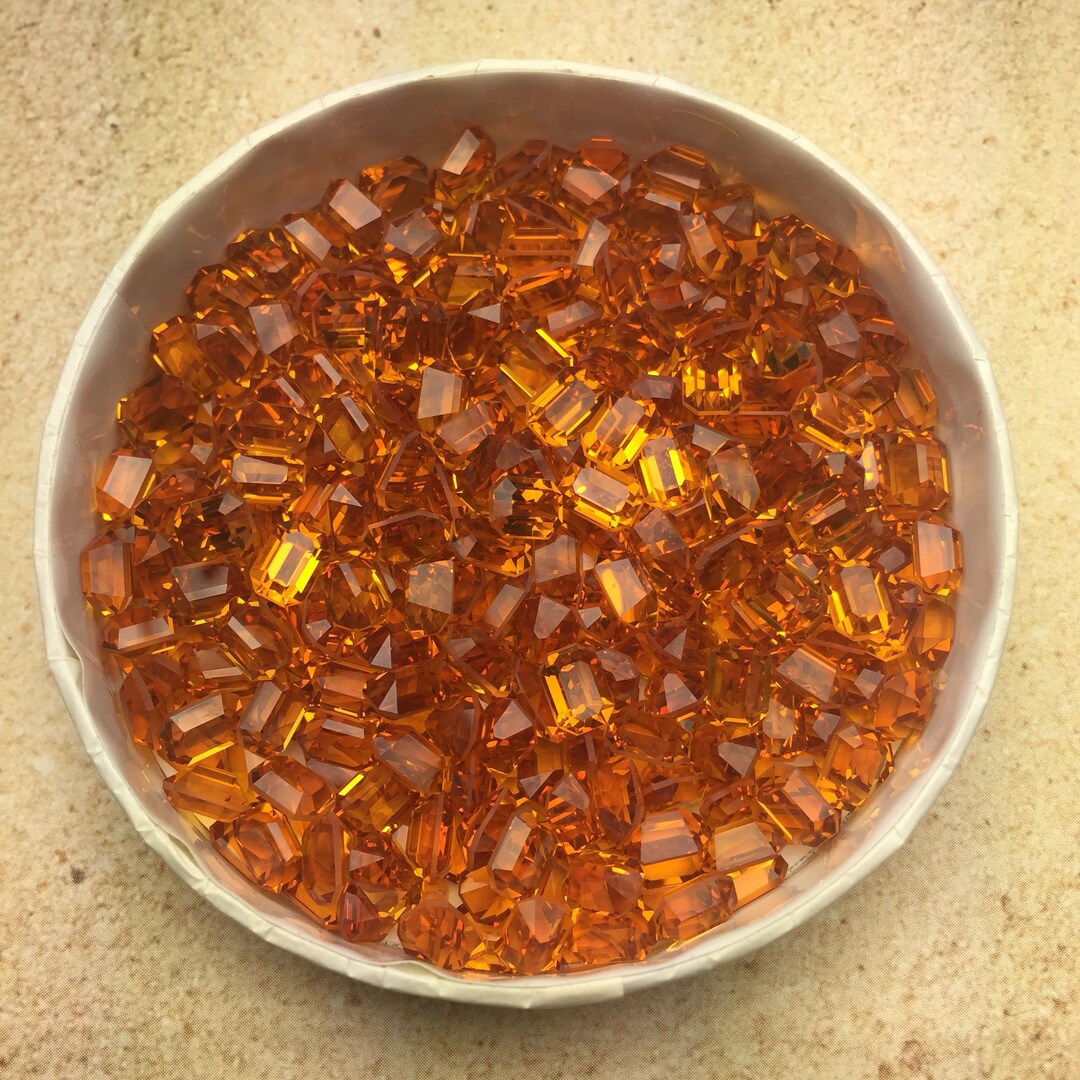 7x5 Topaz Unfoiled Swarovski Octagon Rhinestones - 1.ª calidad cortada ...