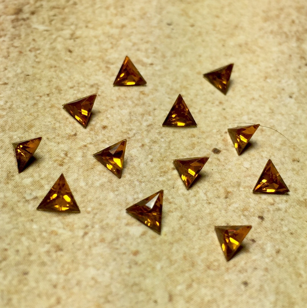 RARE 4mm Topaz Crystal Swarovski Triangle Rhinestones 1st Quality ...