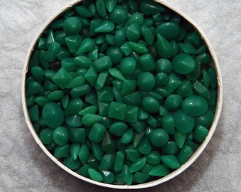 50 Assorted Oval Vintage Glass Rhinestones Different Shapes and Sizes ...