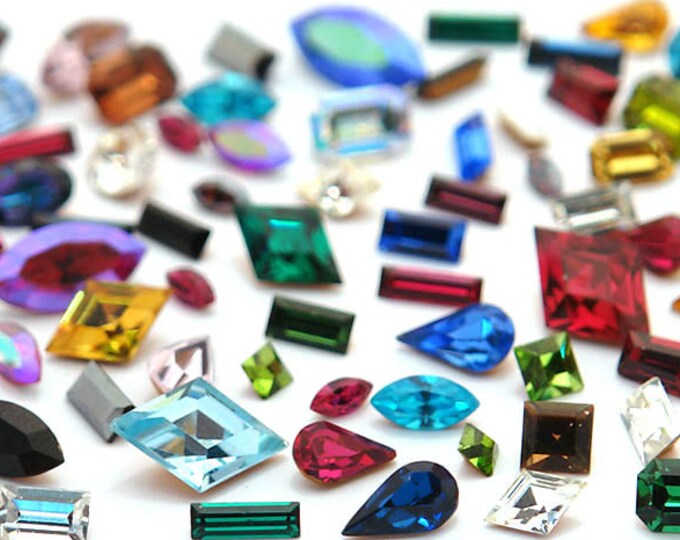 Colorful Swarovski Rhinestone Lot - 75pc 1st Quality Machine Cut ...