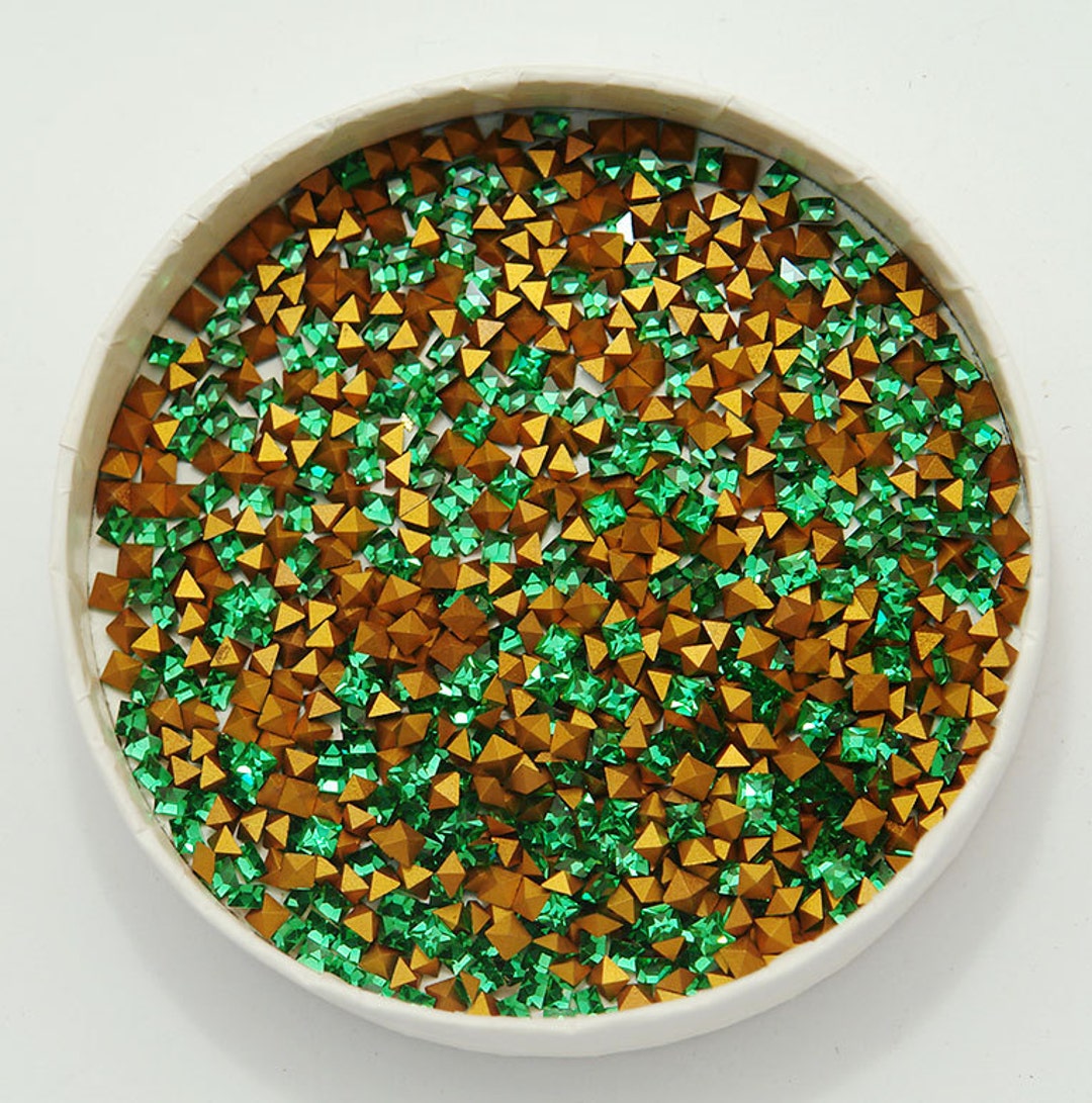 72 Pc - 1 Half Gross - Emerald Green Square Rhinestones - Swarovski ...