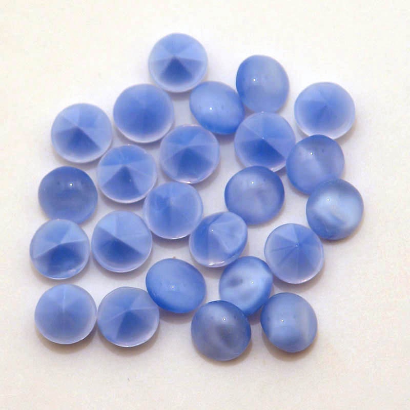 40ss 8.5mm Blue Vintage Glass Moonstones Round 24 Pc - Etsy