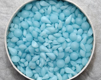 50 Assorted Oval Vintage Glass Rhinestones Different Shapes and Sizes ...