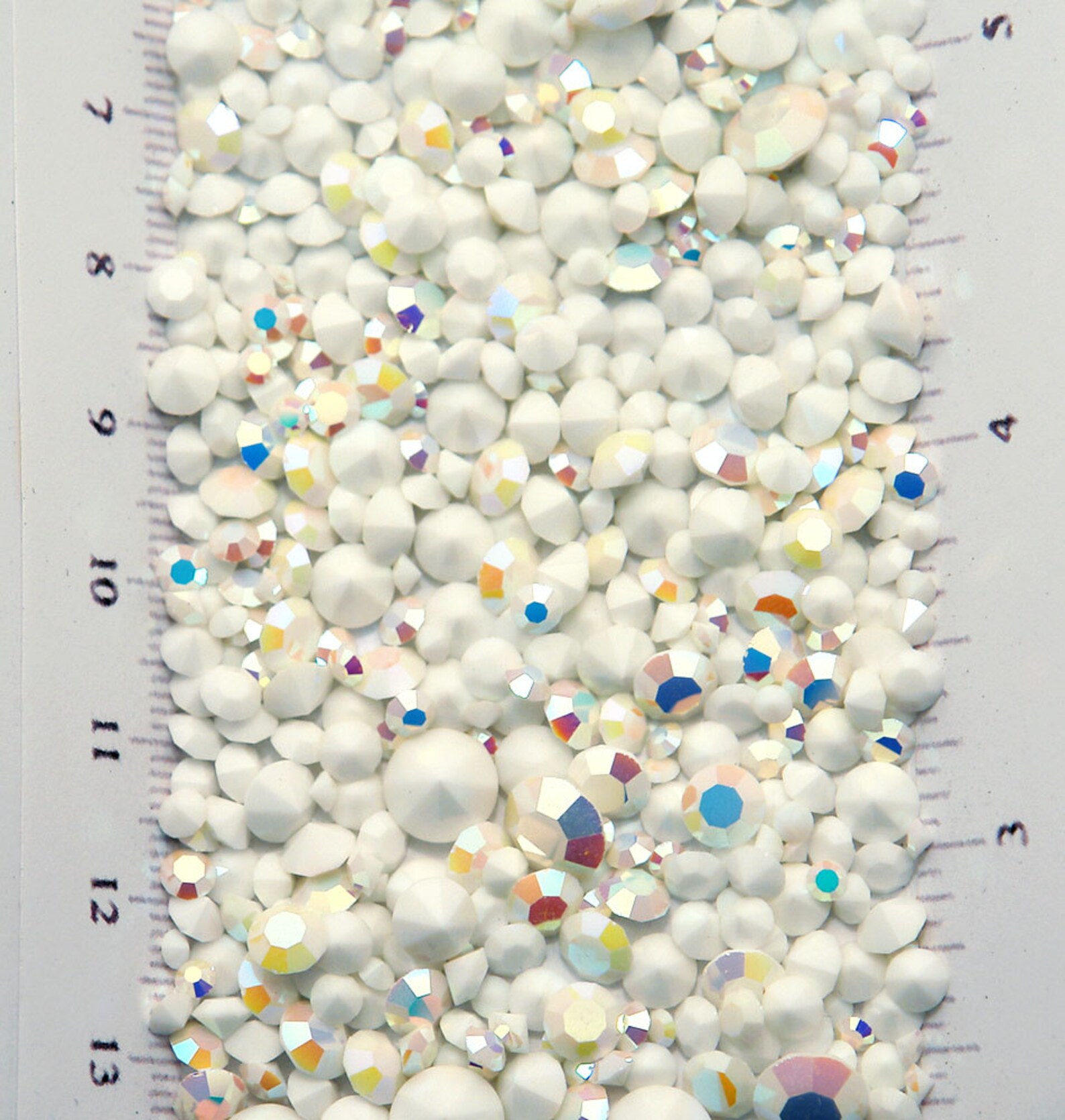 100 Chalkwhite and AB Swarovski Crystal Chaton Mix 1st Qual - Etsy