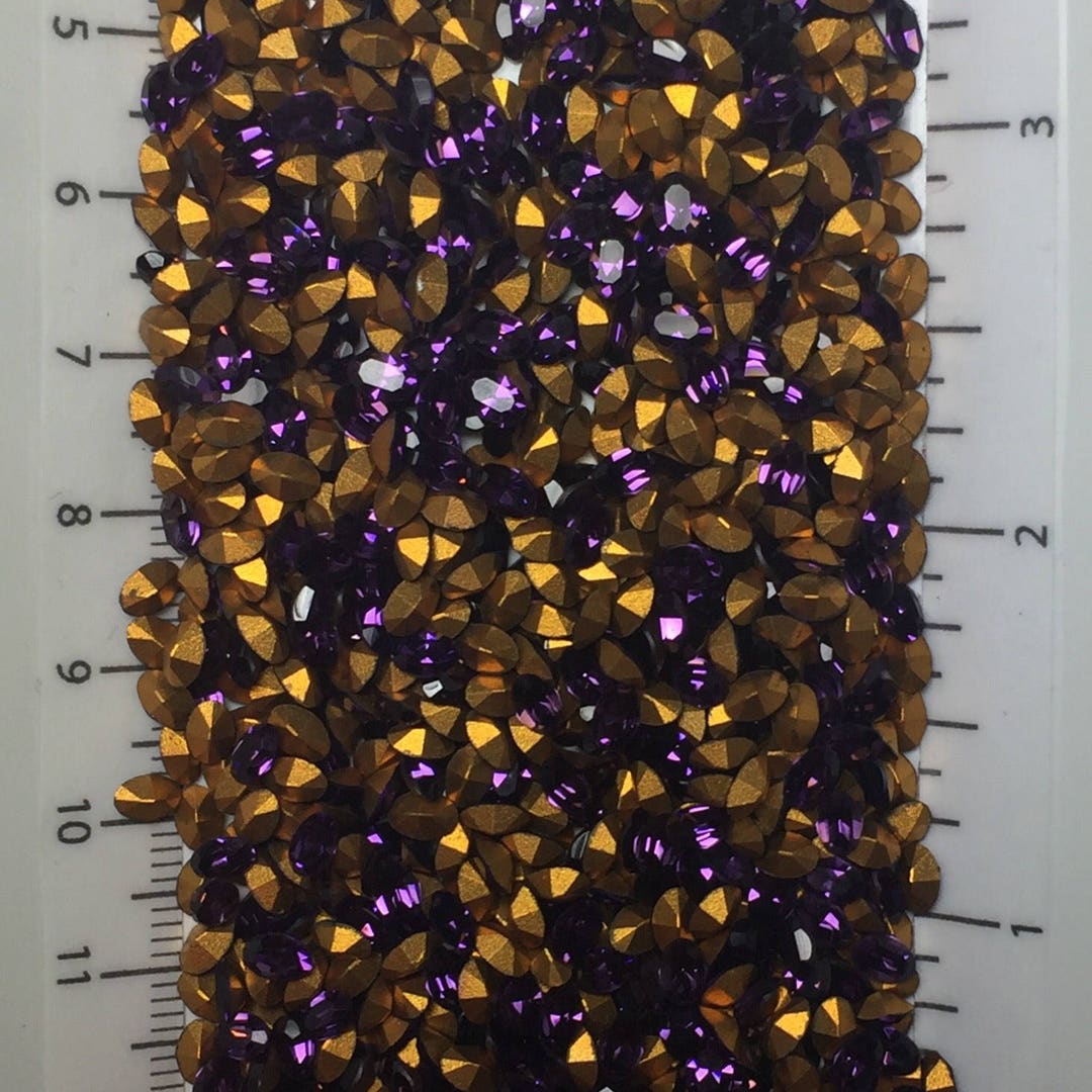 12pc 4.5x3mm Cardinal Swarovski Oval Rhinestones - Article 4100 Machine ...