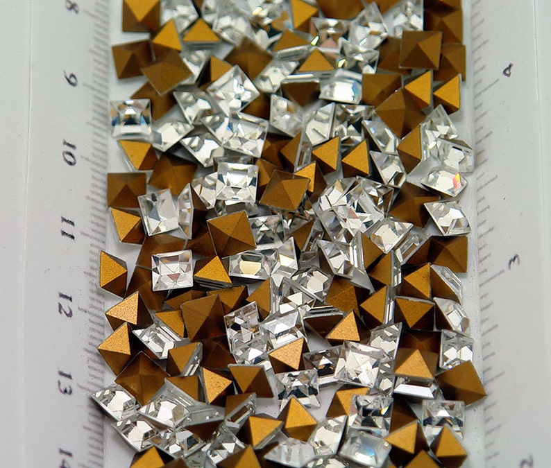FULL Factory Package 5mm Clear Crystal Square Rhinestones - Etsy