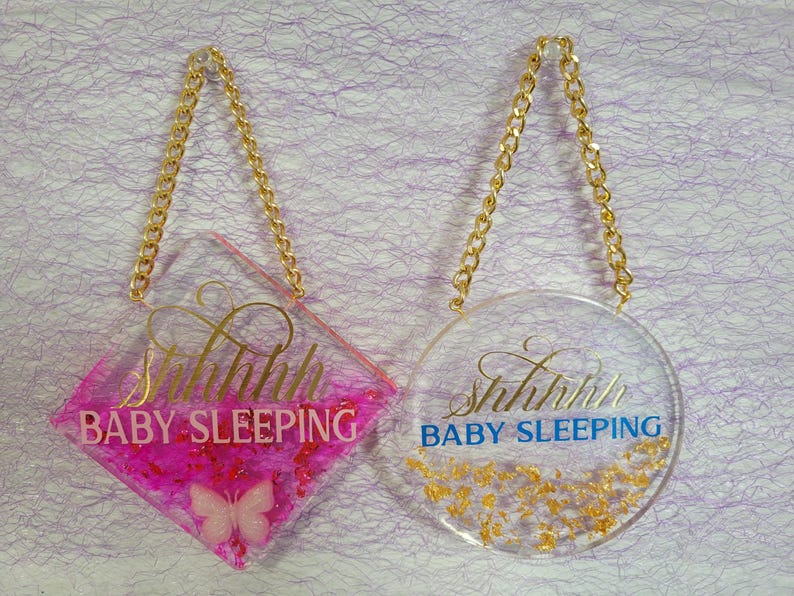 Baby Sleeping Sign pink/girl Shhhhh Butterfly - Etsy