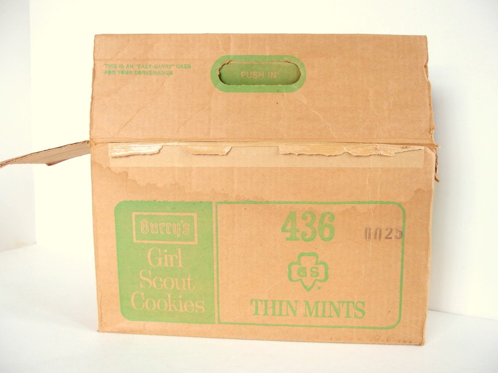 Vintage Empty sob Girl Scout Cookie Carton Box Thin Mints - Etsy