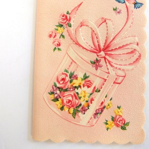 Pink Happy Returns Card Girl With Baby Angel Vintage Mid Century, 1950 ...