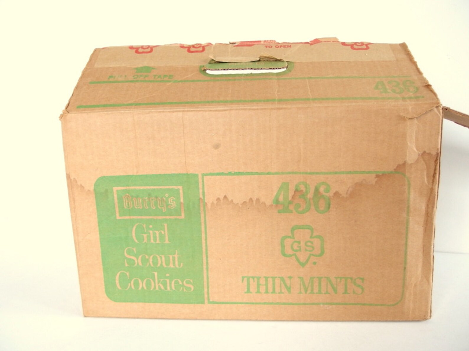 Vintage Empty sob Girl Scout Cookie Carton Box Thin Mints - Etsy