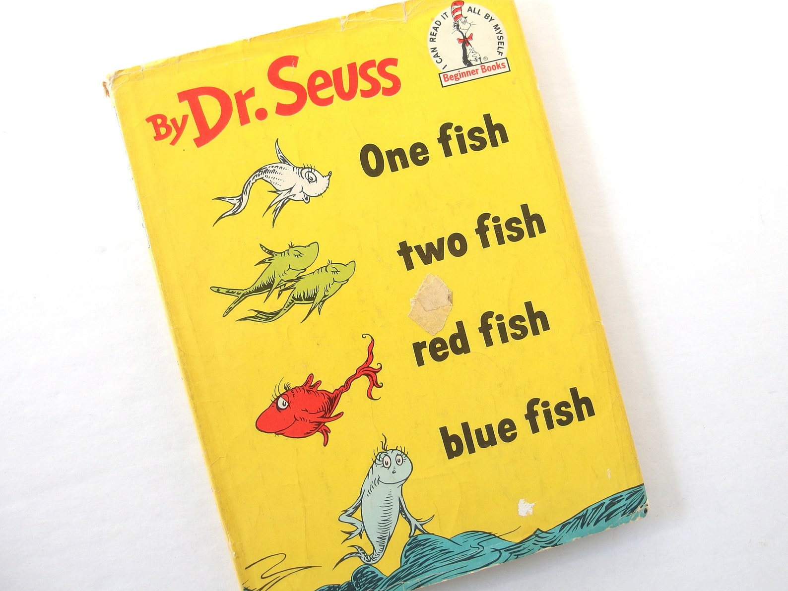Vintage Dr. Seuss Book One Fish Two Fish Red Fish Blue Fish Beginner ...