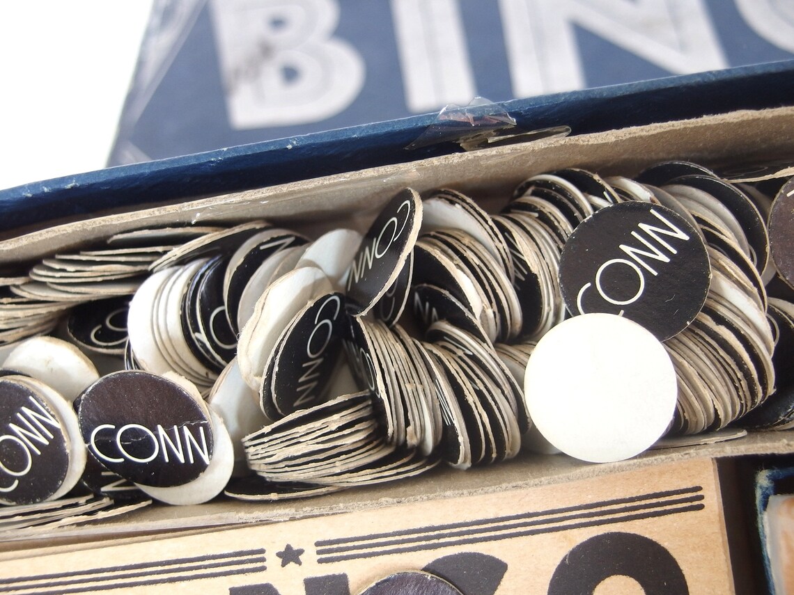 Bingo With Embossed Wooden Number Discs 50 Cards | Etsy