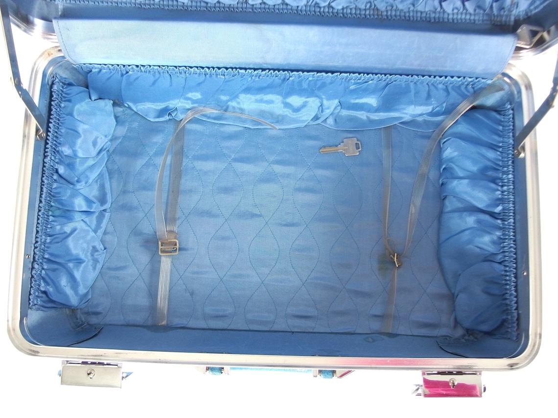 Vintage Small Blue Invicta Suitcase Luggage Soft 20x12x7 | Etsy