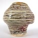 Handmade Rustic Vase, Red, White and Black Coil Container - Etsy