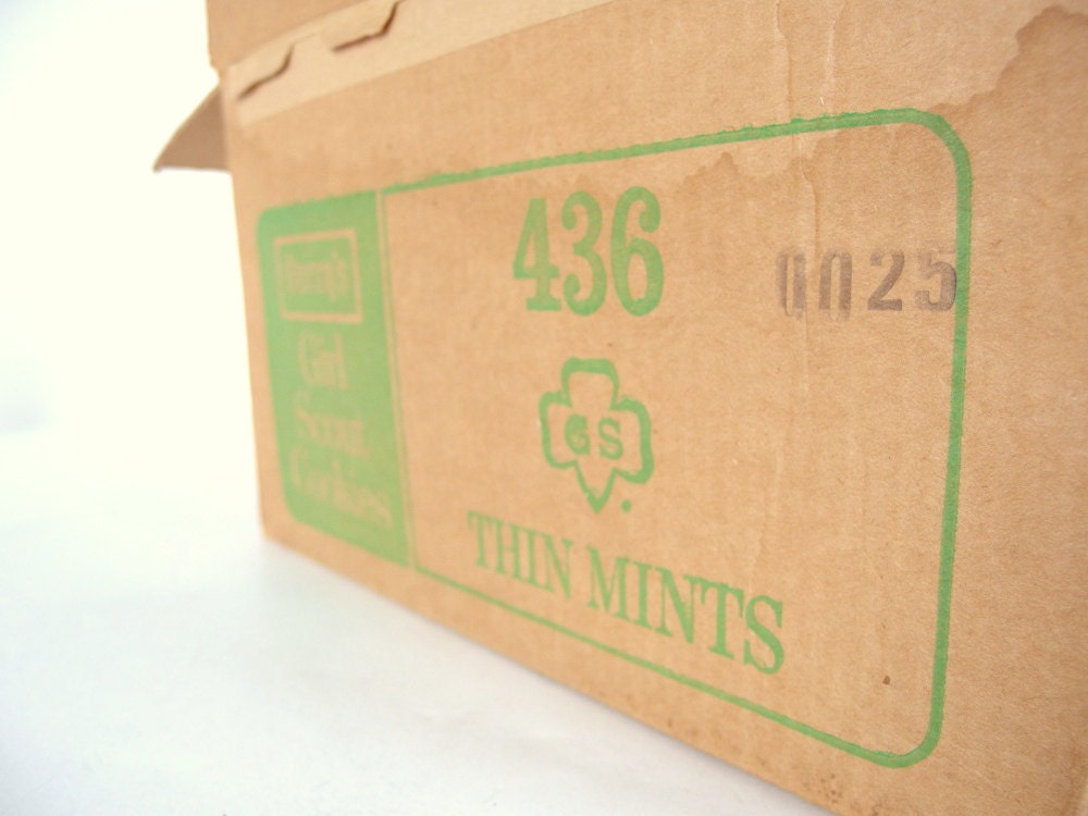 Vintage Empty (sob!) Girl Scout Cookie Carton Box Thin Mints - Etsy