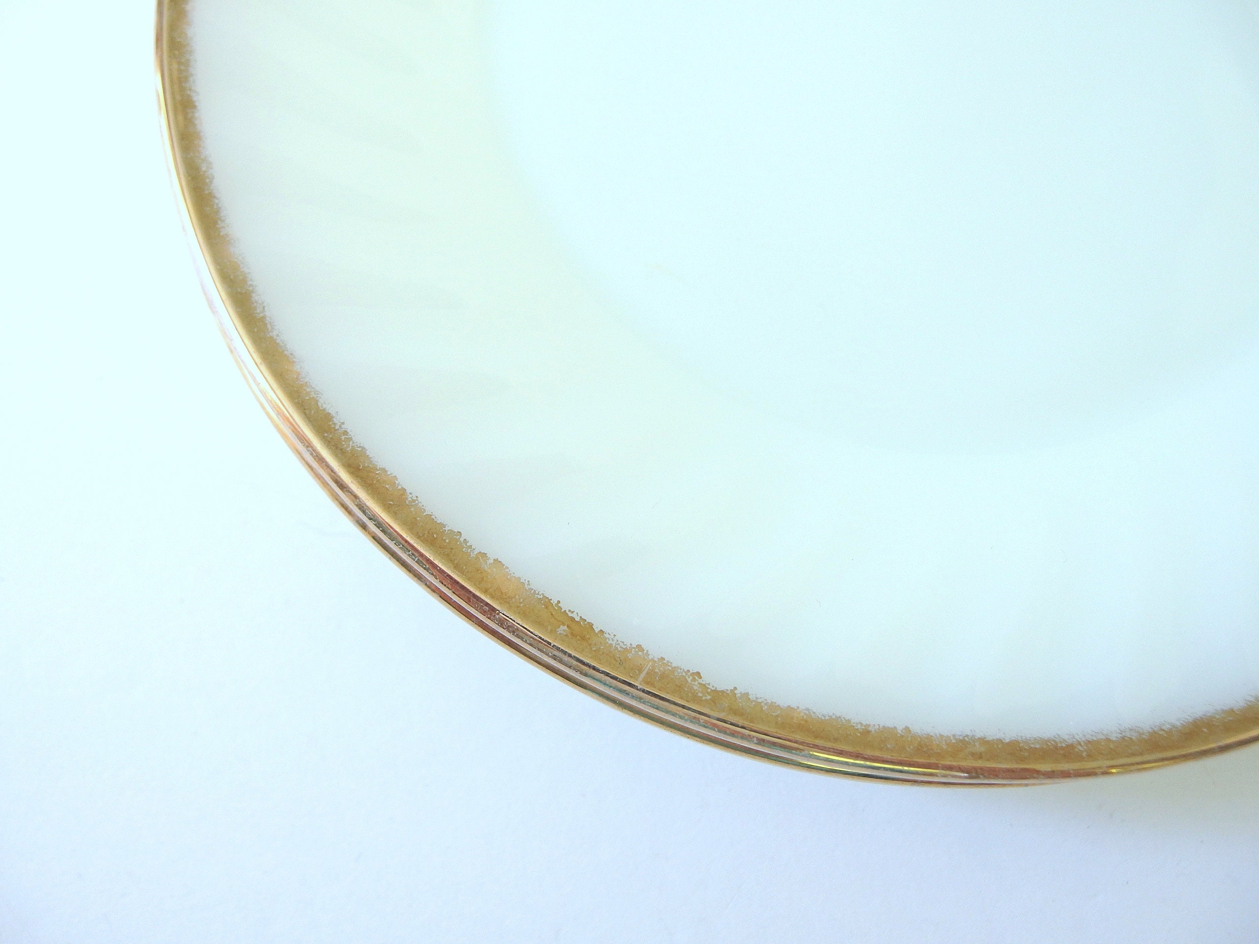 3 Vintage Mid Century White Fire King Gold Swirl Dinner Plates - Etsy