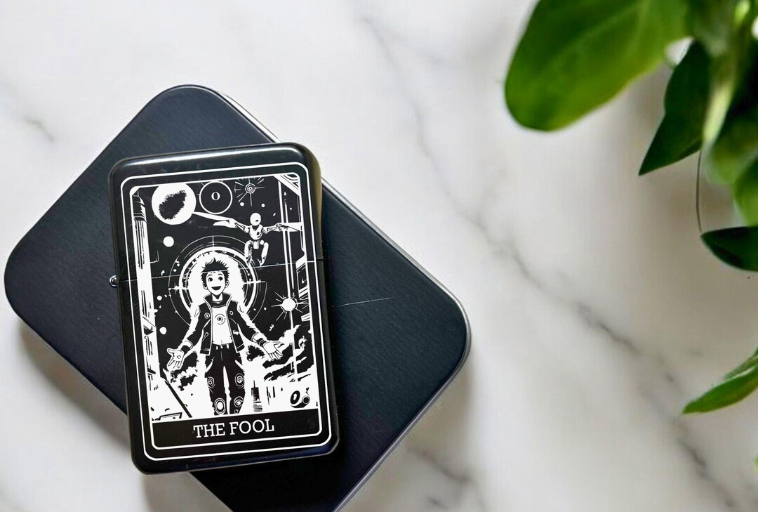 The Fool Lighter, Engraved Tarot Lighter, Arcana Series Tarot Cards ...