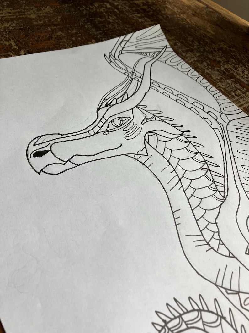 Wings of Fire Coloring Sheet(silkwing) - Etsy