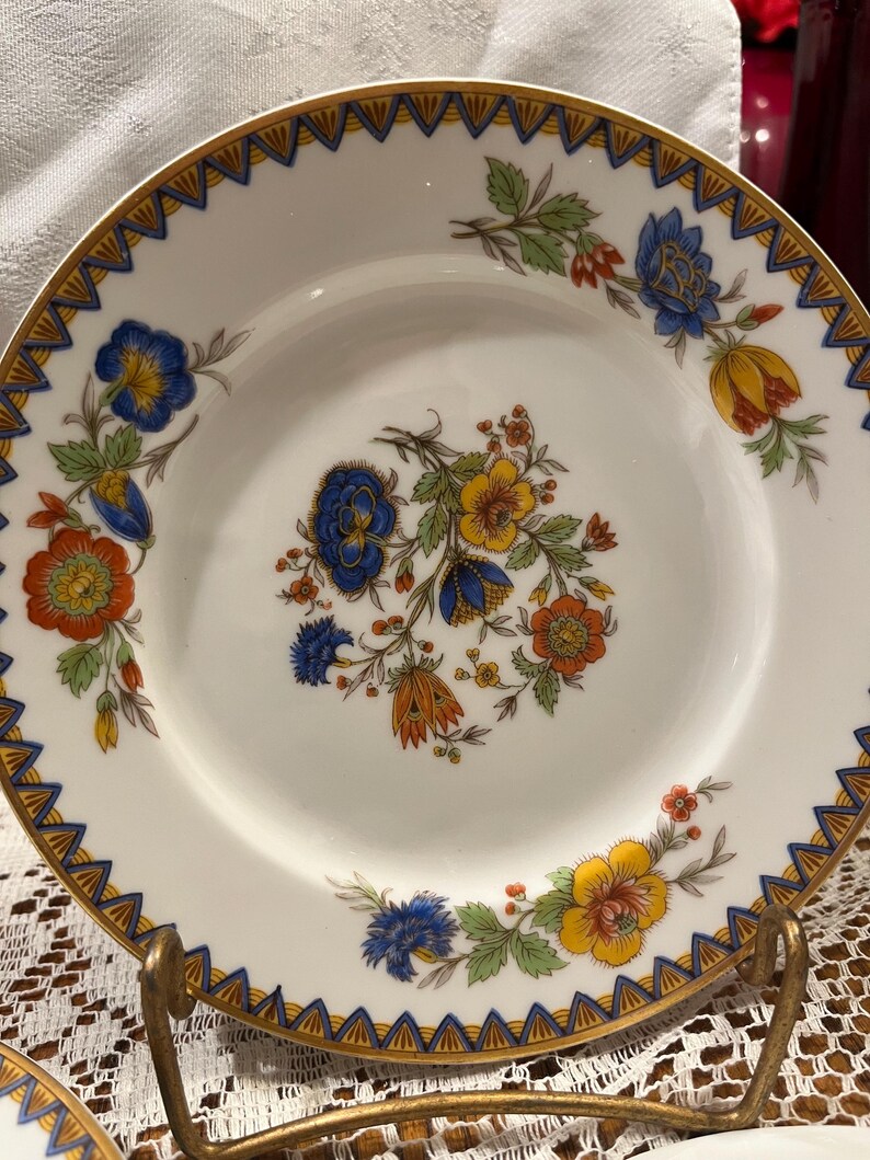 CH Field Haviland Limoge GOA France the Amiens Handled Desert Plate Six ...