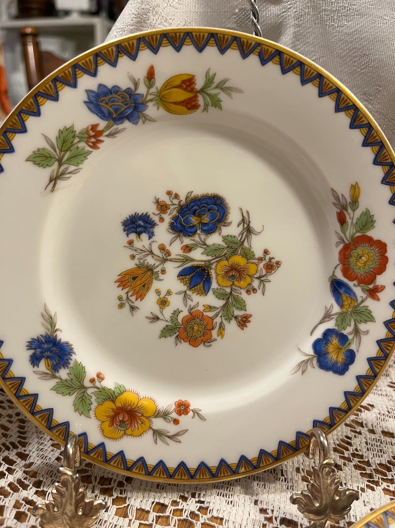 CH Field Haviland Limoge GOA France the Amiens Handled Desert Plate Six ...