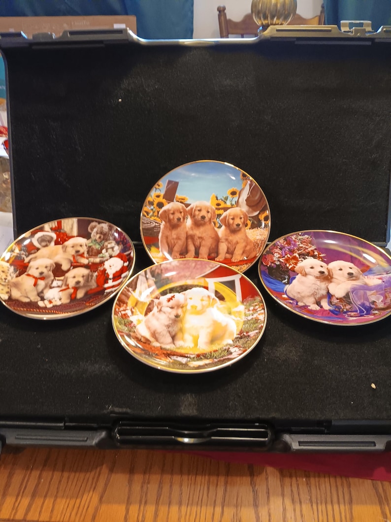 Royal Doulton Collector Plates 2 Danbury Mint Colecror Plates Puppies ...