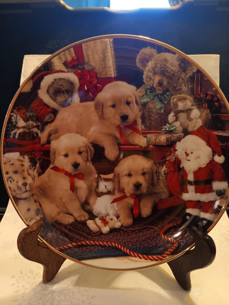Royal Doulton Collector Plates 2 Danbury Mint Colecror Plates Puppies ...