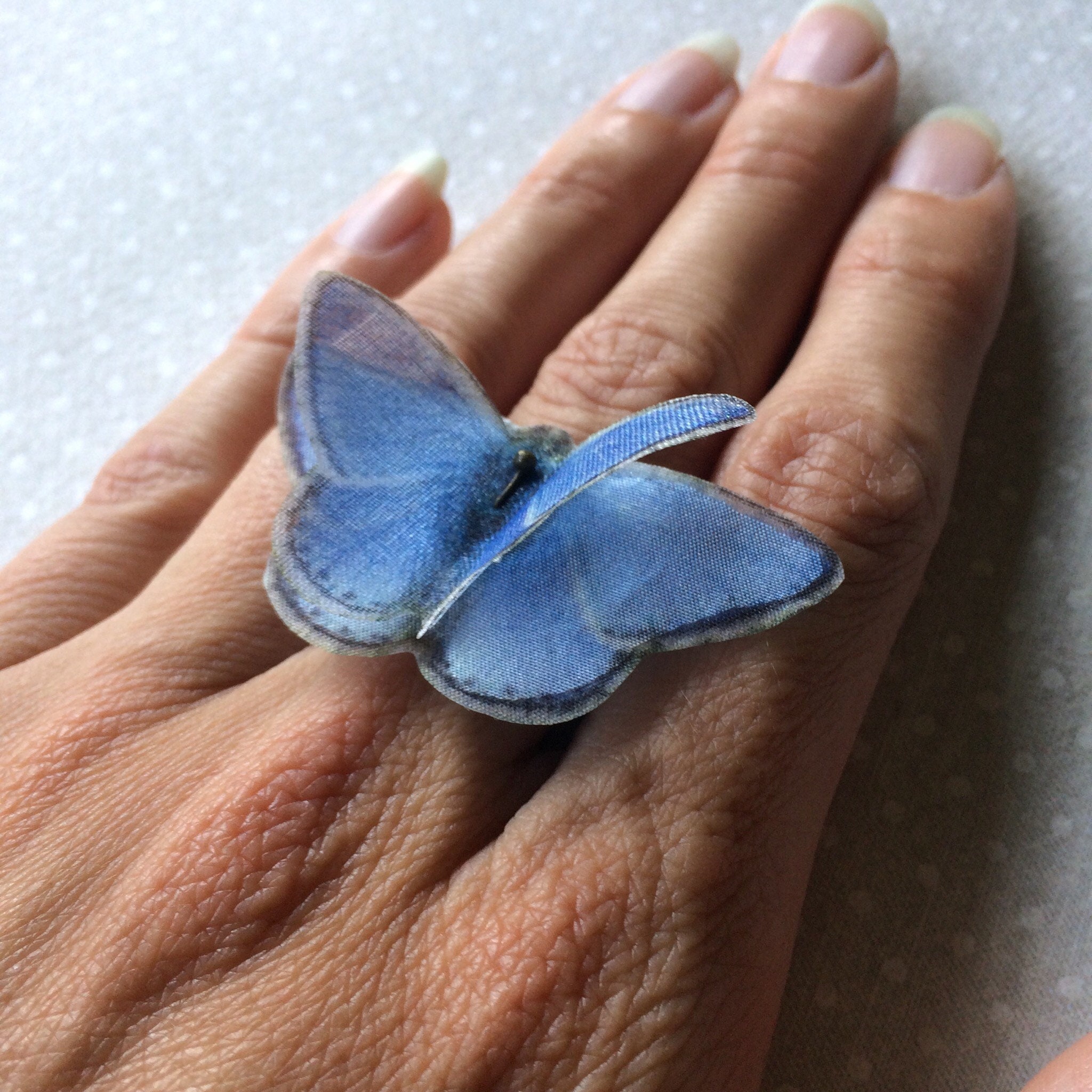 Butterfly Ring, Fluttering Butterflies, Silk Butterfly, Fabric ...