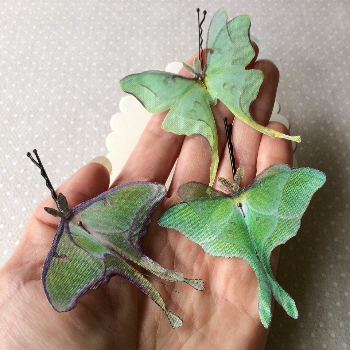 Luna Moth Hair Pin Collection Butterfly Hair Pin Luna Moth - Etsy