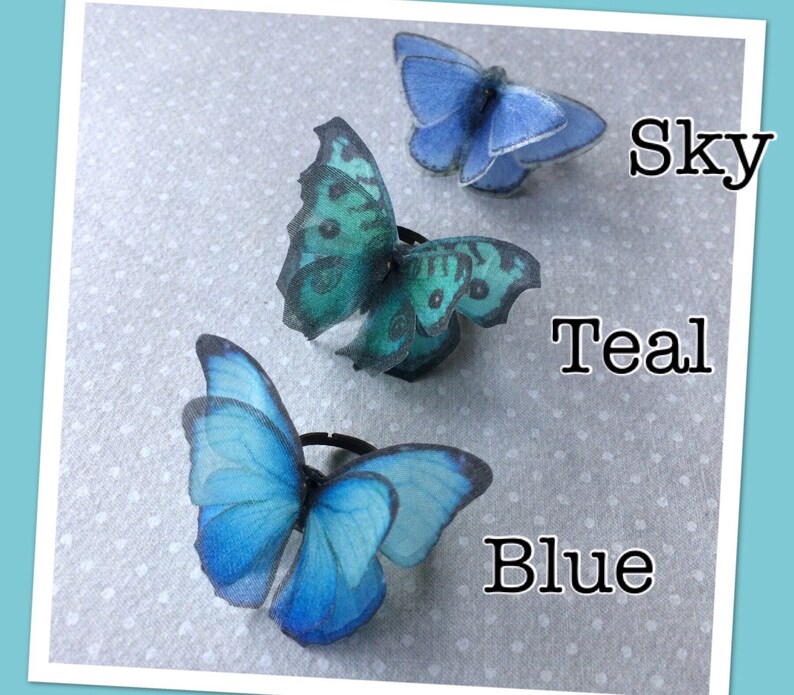 Butterfly Ring, Fluttering Butterflies, Silk Butterfly, Fabric ...