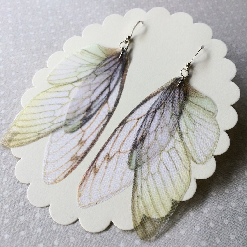 Butterfly Earrings Cicada Wings Earrings Moth Wings | Etsy