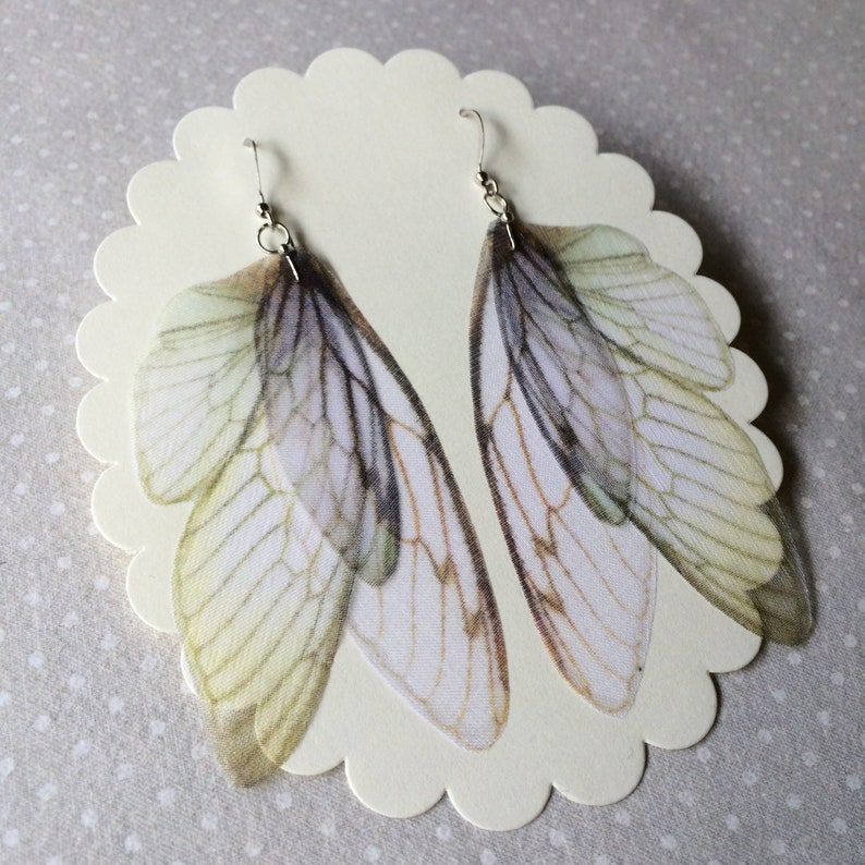 Butterfly Earrings Cicada Wings Earrings Moth Wings | Etsy