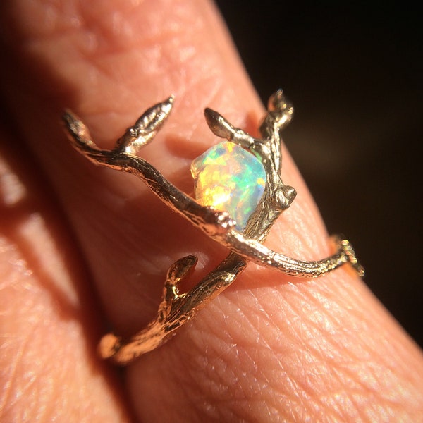 Opal Twig Ring - Etsy
