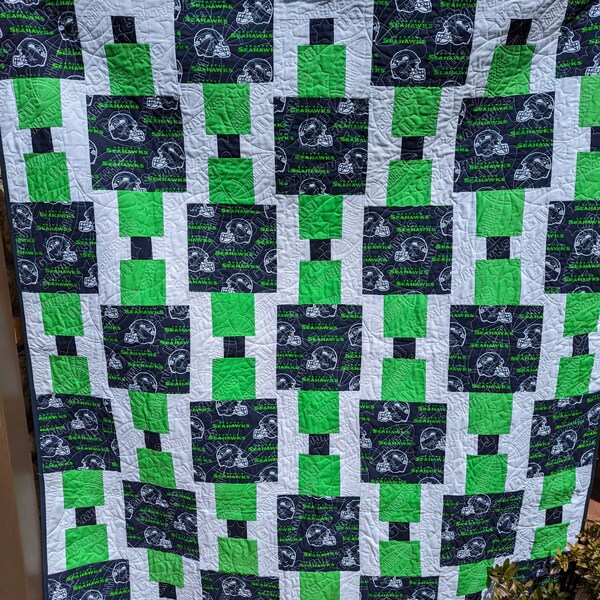 Seahawks Quilt - Etsy
