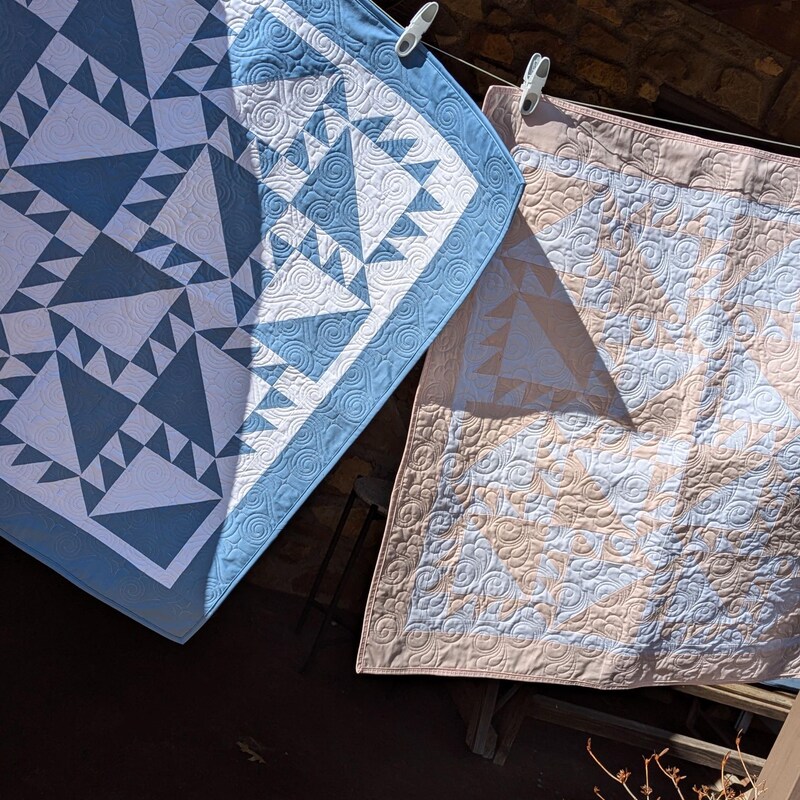 Two Color Quilt - Etsy